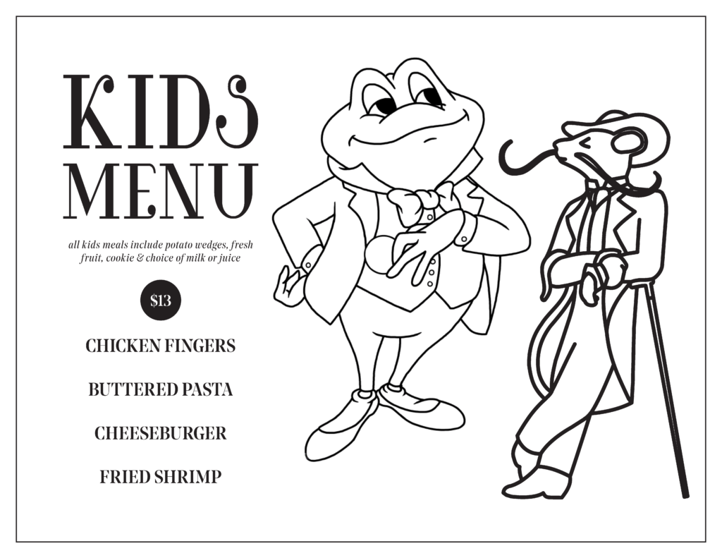 Kids Menu | Rat's Restaurant