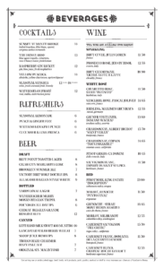 Dinner Menu | Rat's Restaurant