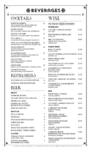 Dinner Menu | Rat's Restaurant