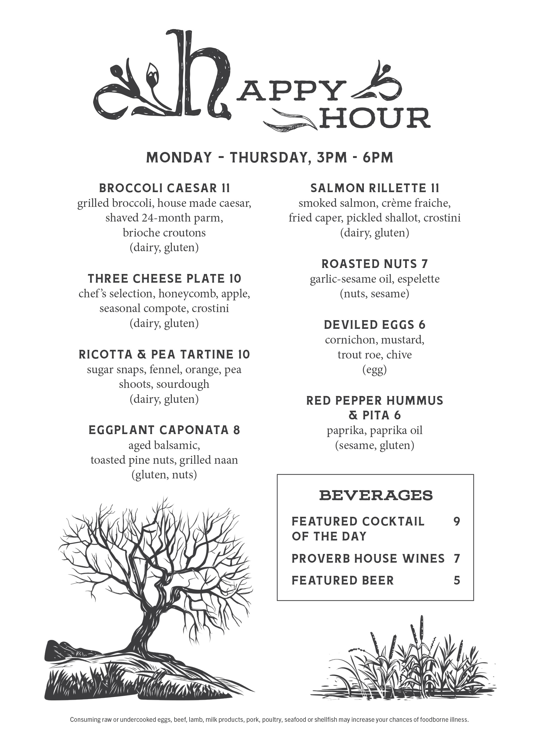 Happy Hour Menu | Rat's Restaurant