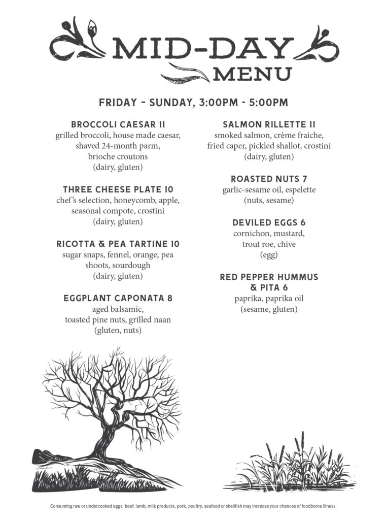 Mid Day Menu | Rat's Restaurant